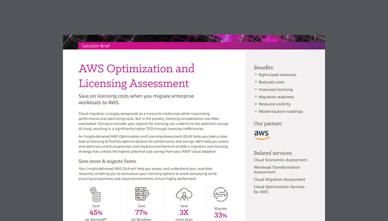 AWS Optimization and Licensing Assessment | Insight