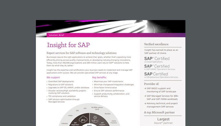 Insight for SAP | Insight