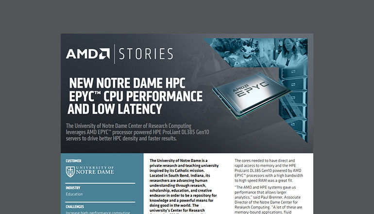 New Notre Dame HPC EPYC CPU Performance and Low Latency | Insight
