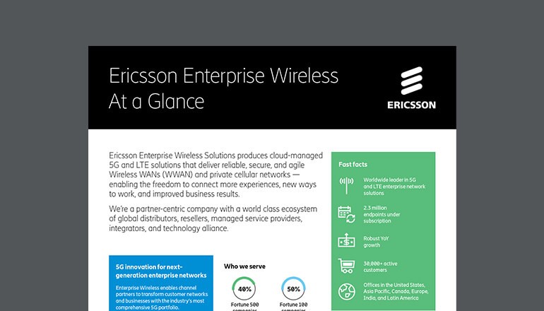 Ericsson Enterprise Wireless at a Glance | Insight