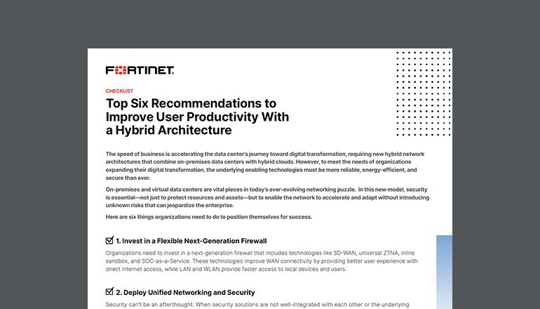 Top Six Recommendations to Improve User Productivity With a Hybrid ...