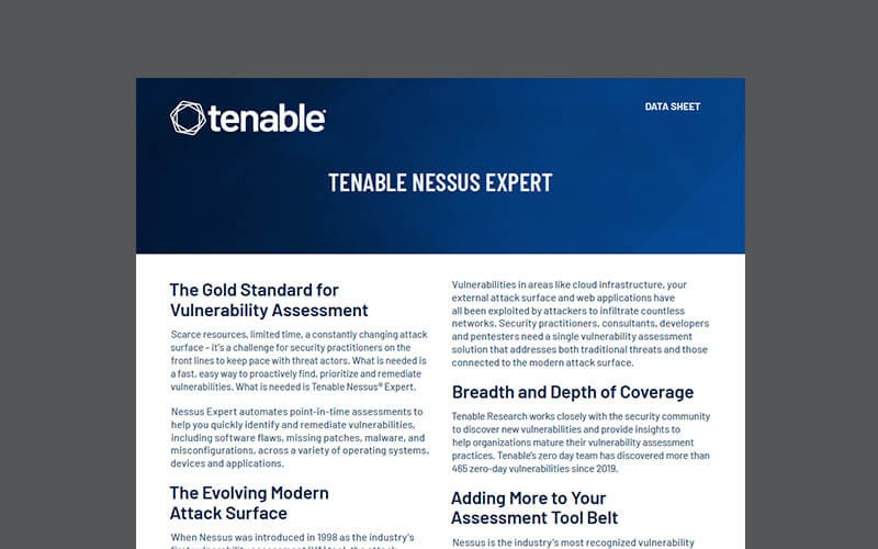Tenable Nessus Expert | Insight