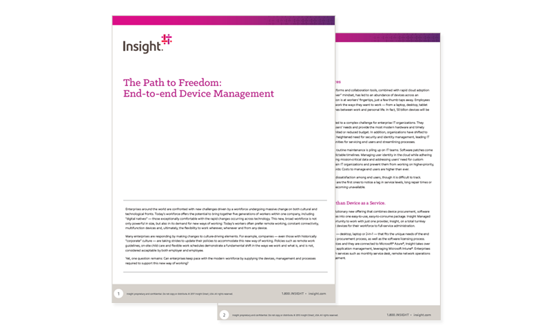 Free whitepaper:The Path to Freedom: End-to-end Device Management | Insight