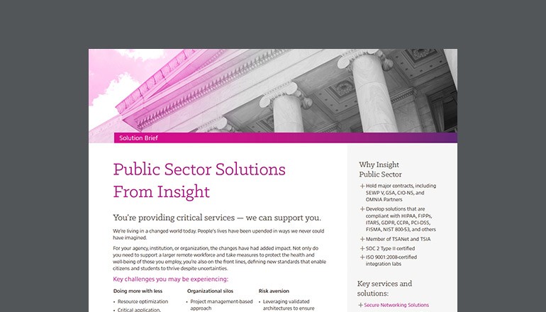 Public Sector Solutions From Insight | Insight