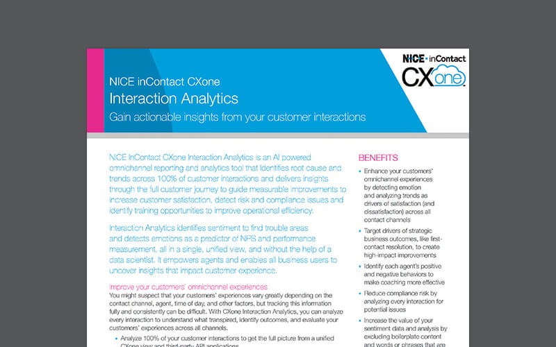 NICE inContact | Insight